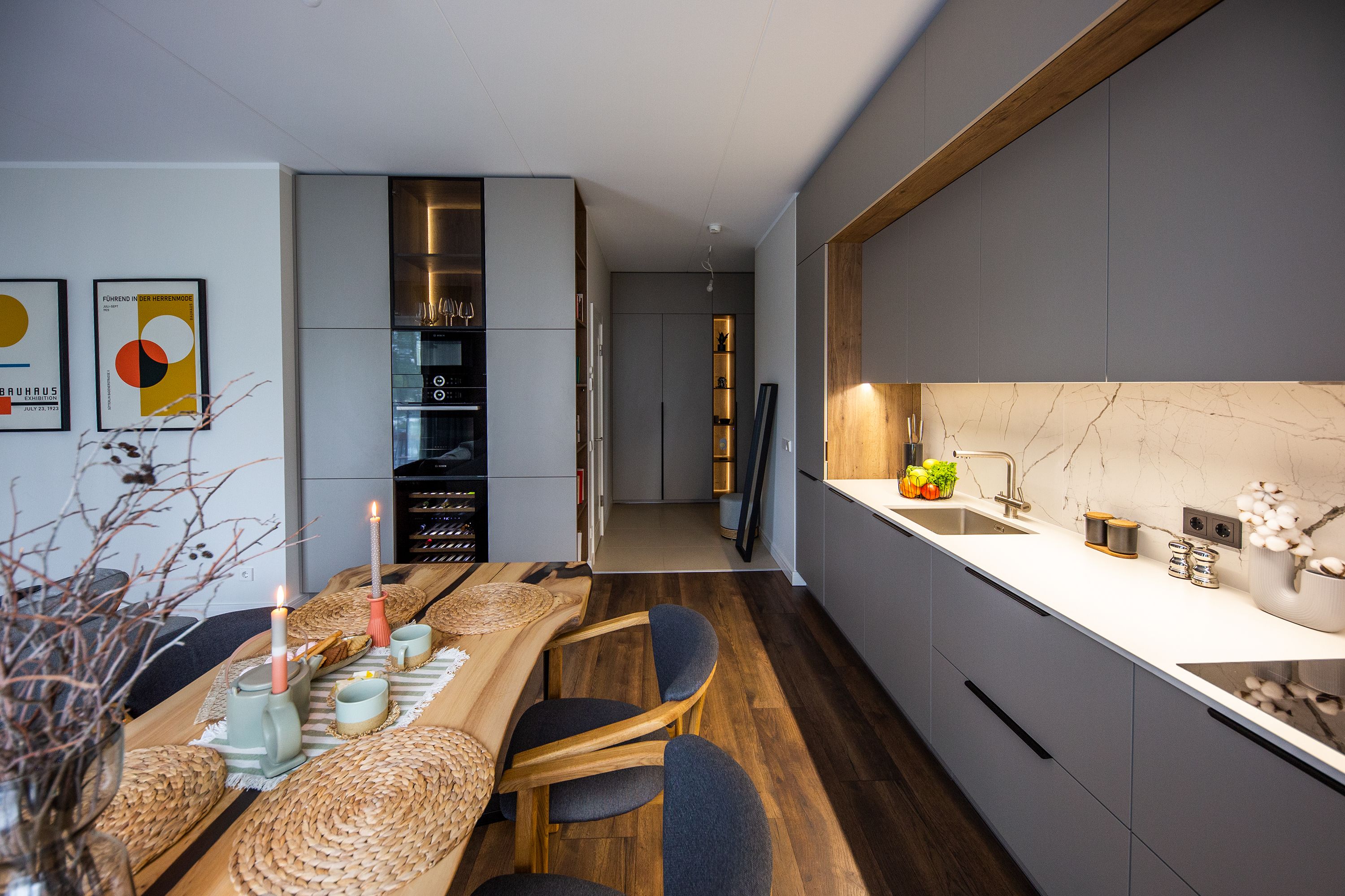 Virtuve Bonava projektā "Fjordi" | Olīve Virtuves Mēbeles